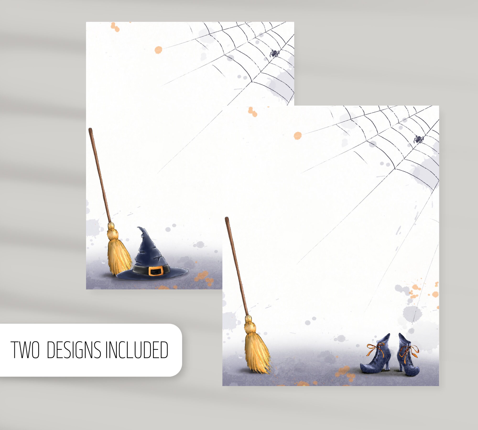 Halloween Stationery Set With Envelope for Printing. the Set Includes ...