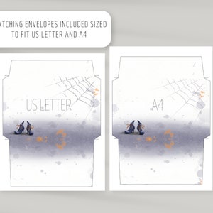 Halloween Stationery Set With Envelope for Printing. the Set Includes ...