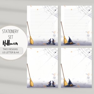 Halloween Stationery Set With Envelope for Printing. the Set Includes ...