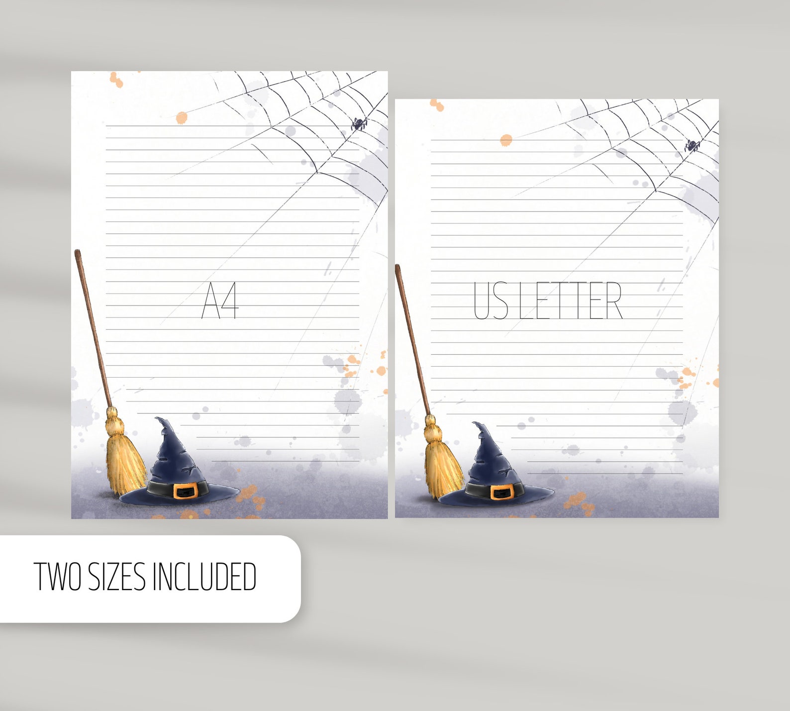 Halloween Stationery Set With Envelope for Printing. the Set Includes ...