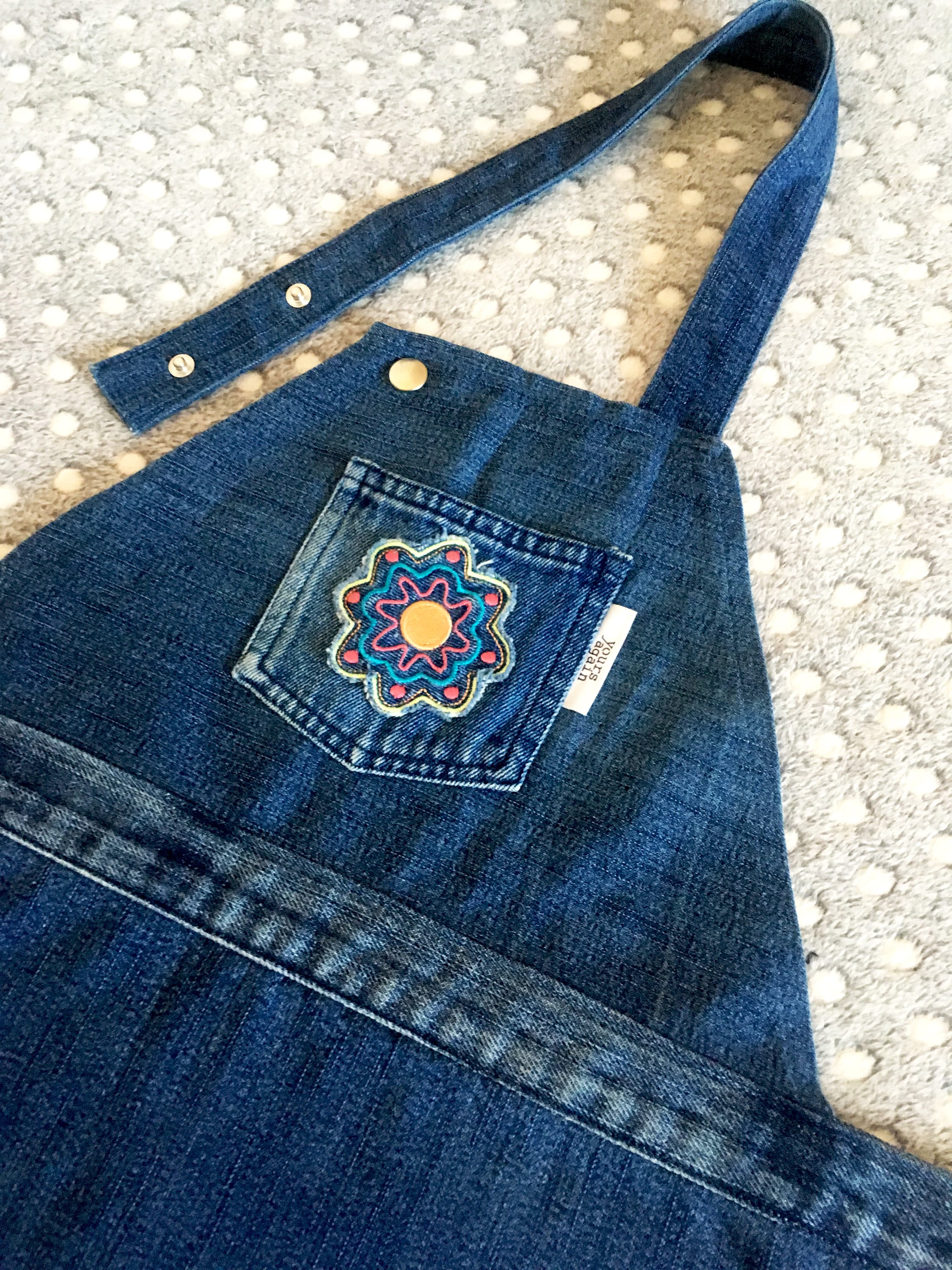 Kids Denim Apron, Navy Blue, Childs Apron, Blue Denim, Jeans Apron ...