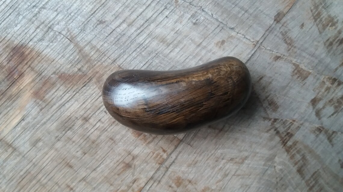 Hand Massager Hand Carved Bog Oak Worry Wood Worry Stone | Etsy
