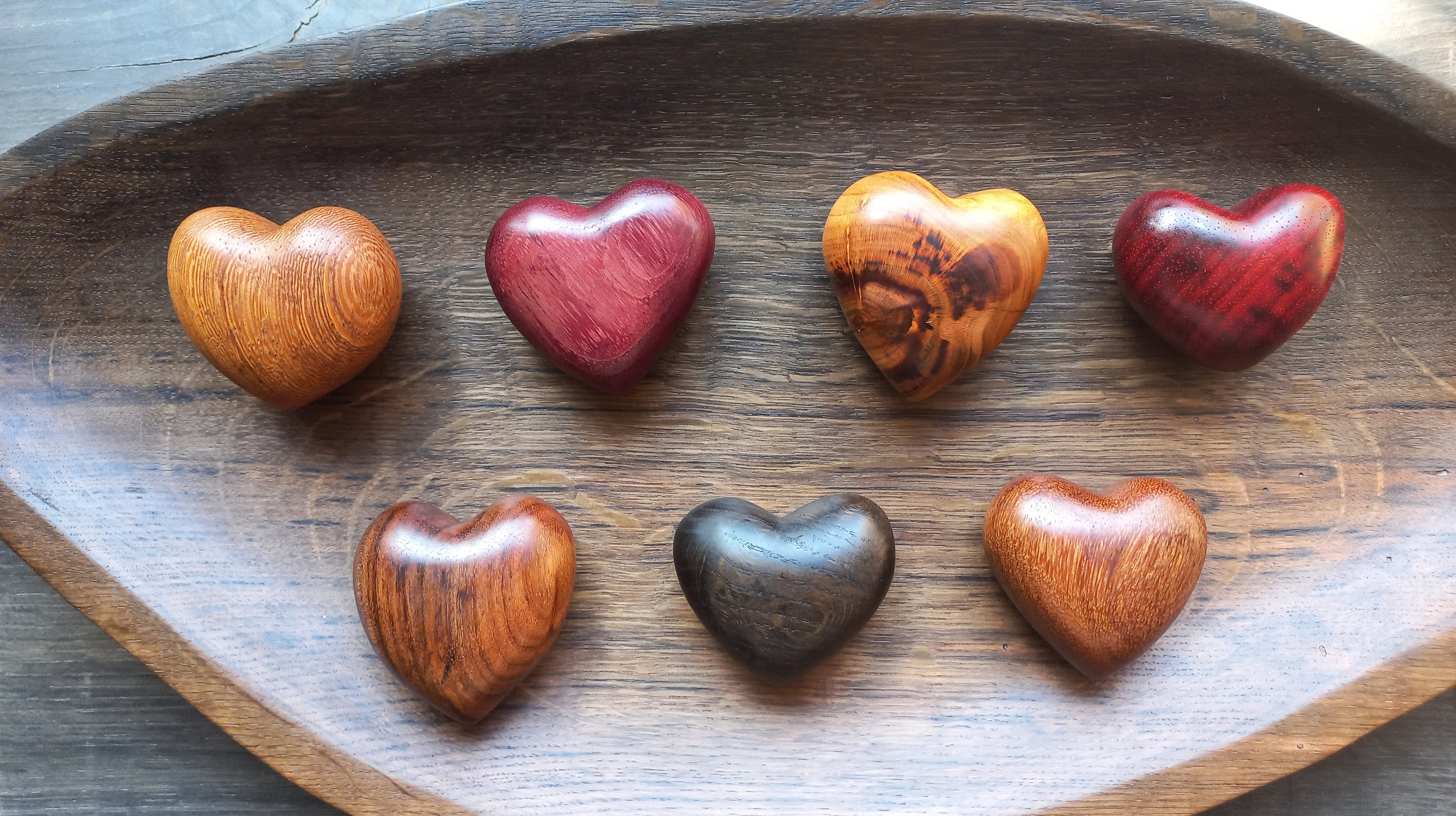 Hand Carved Wood Heart Worry Stone: Meditation Palm Stone - Etsy