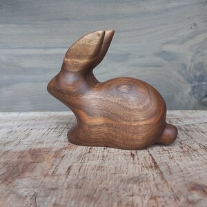 Hand Carved Figurine the Rabbit Little Wooden - Etsy