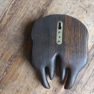 Hand Carved Bog Oak Skull, Skull Wall Art Wooden Wall Hanging, Black ...