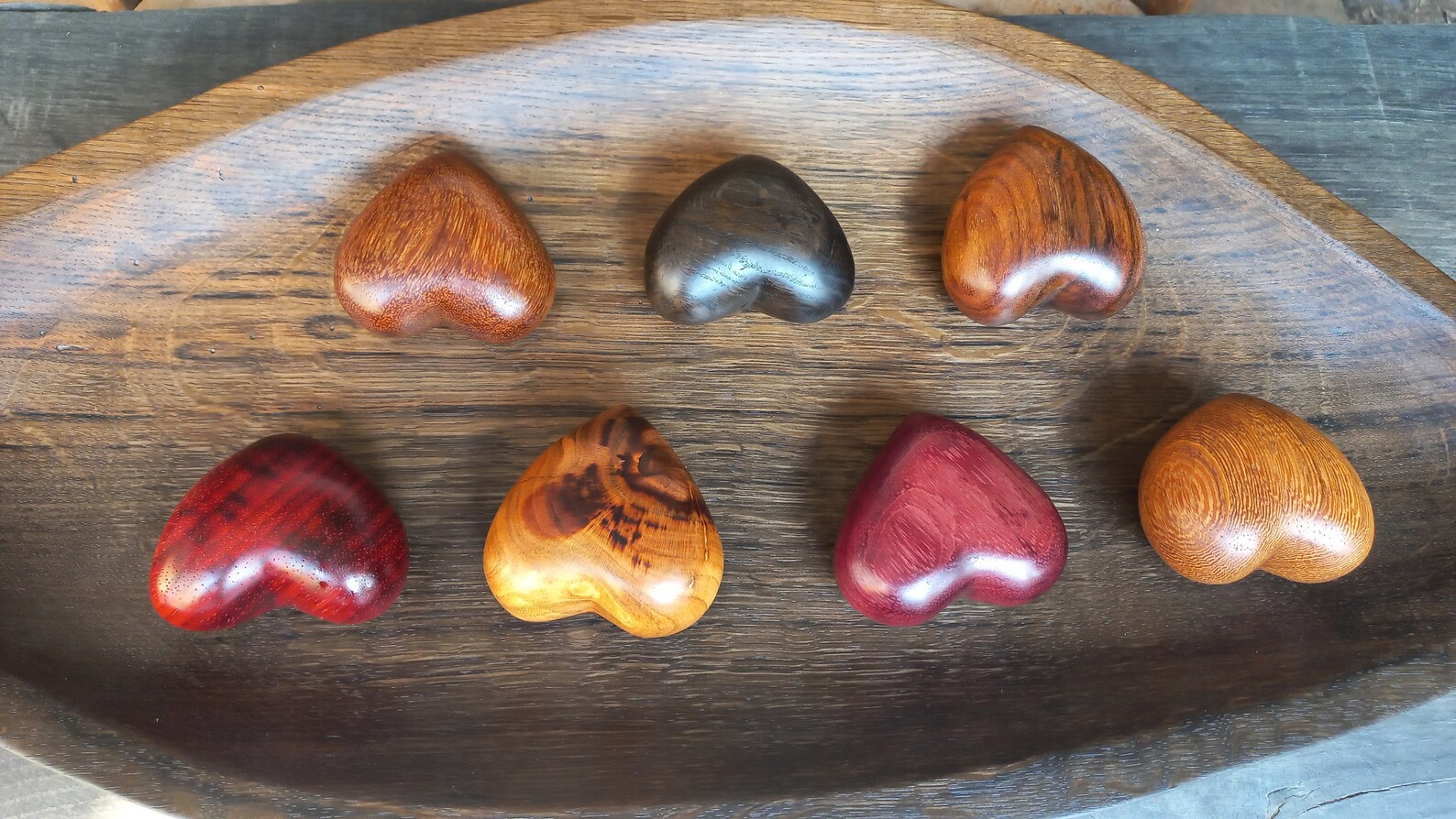 Hand Carved Wood Heart Worry Stone: Meditation Palm Stone - Etsy