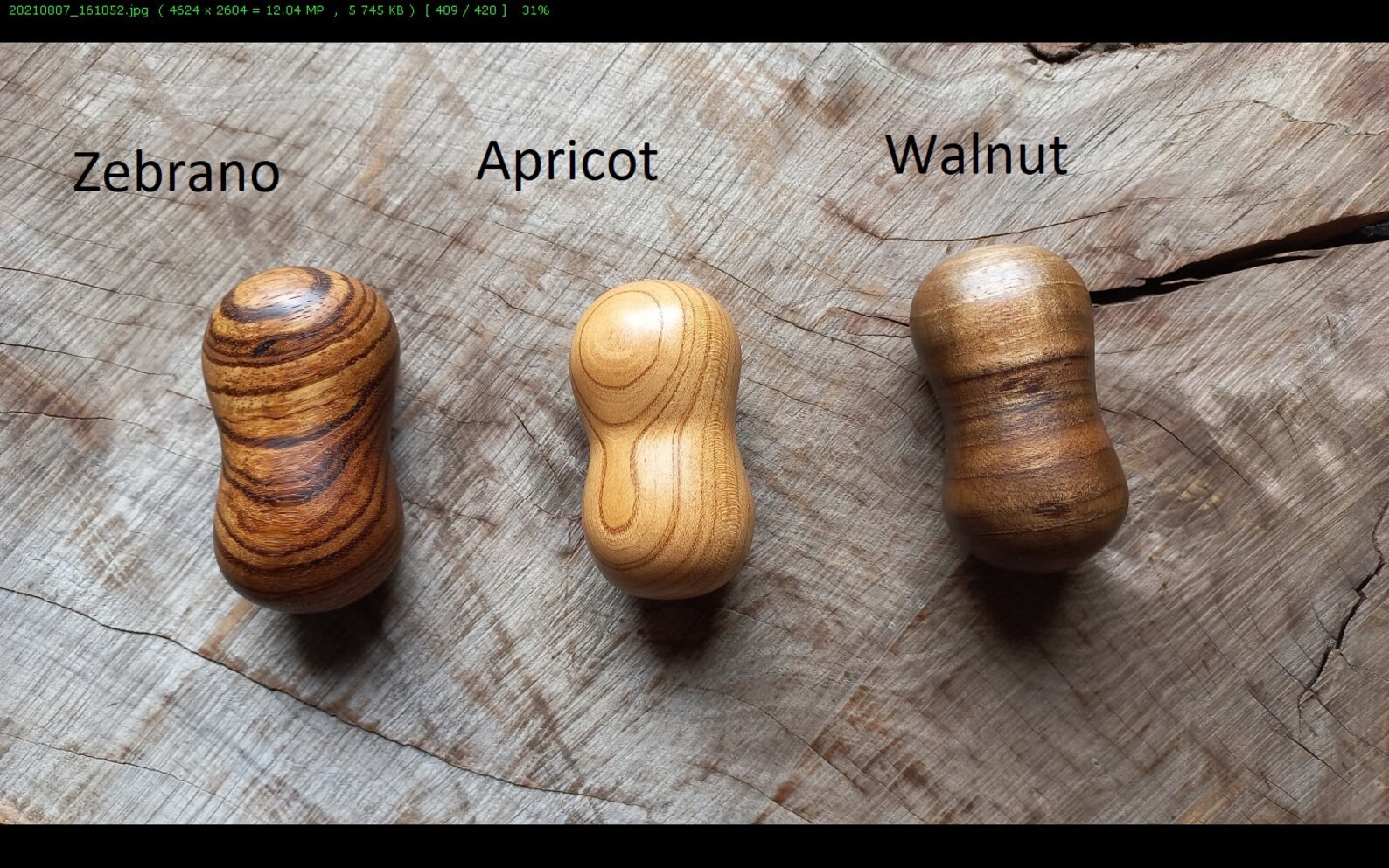 Hand Massager Wood Worry Stone Hand Carved Wooden Pebble | Etsy