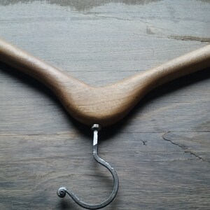 Hand Carved Walnut Hanger Rustic Coat Hanger | Etsy