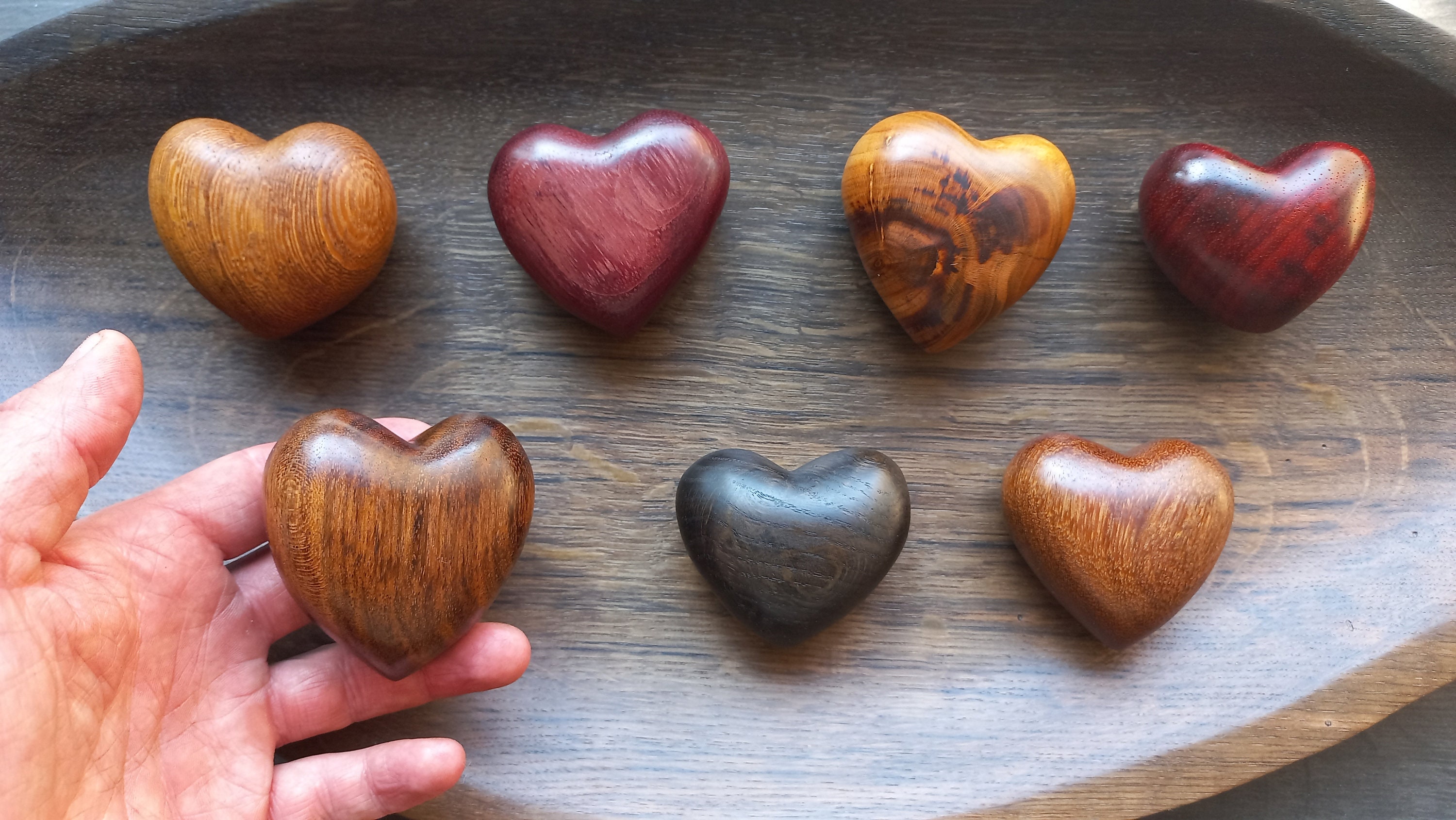 Hand Carved Wood Heart Worry Stone: Meditation Palm Stone - Etsy