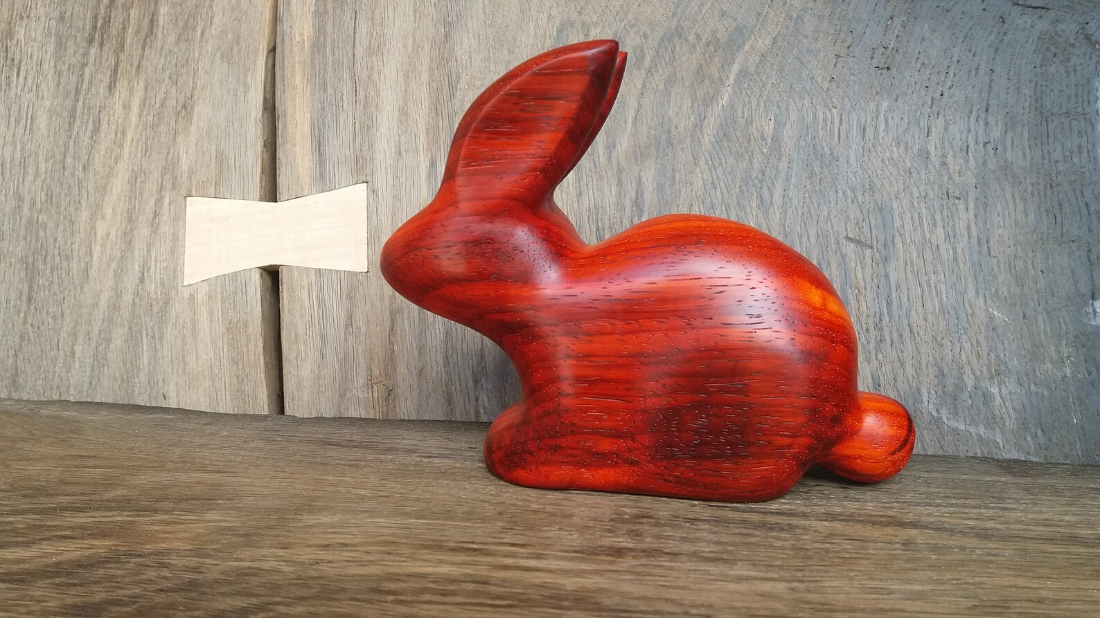 Hand Carved Figurine The Rabbit Little Wooden | Etsy