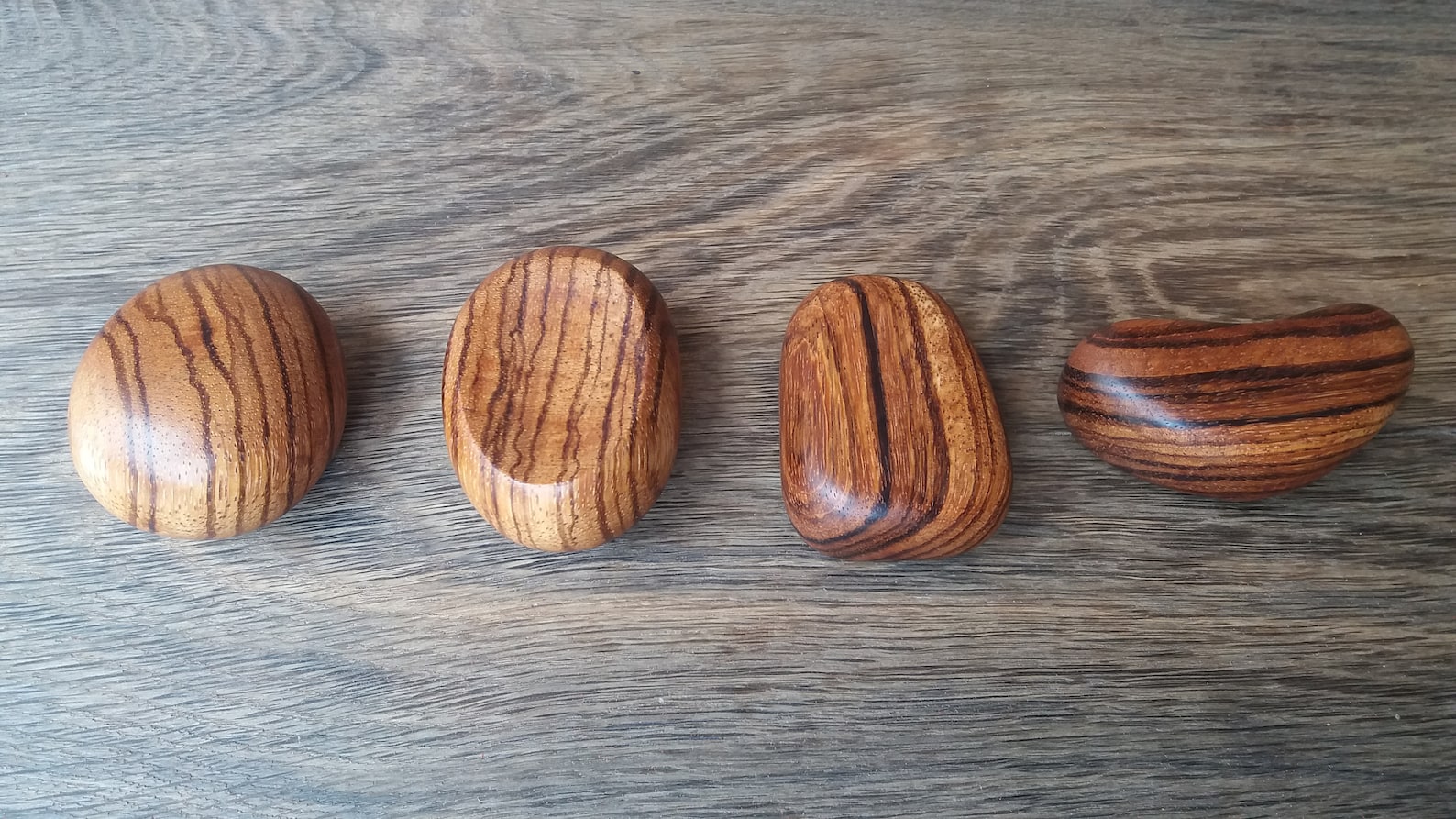 Hand Massager Hand Carved Wood Worry Stones Zebrano Wooden - Etsy