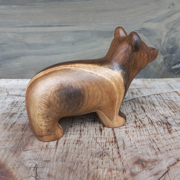Hand Carved Bear Sculpture - Etsy