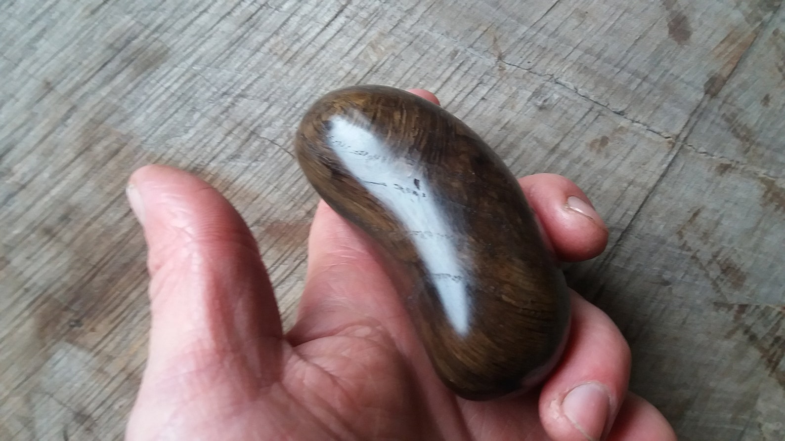 Hand Massager Hand Carved Bog Oak Worry Wood Worry Stone | Etsy