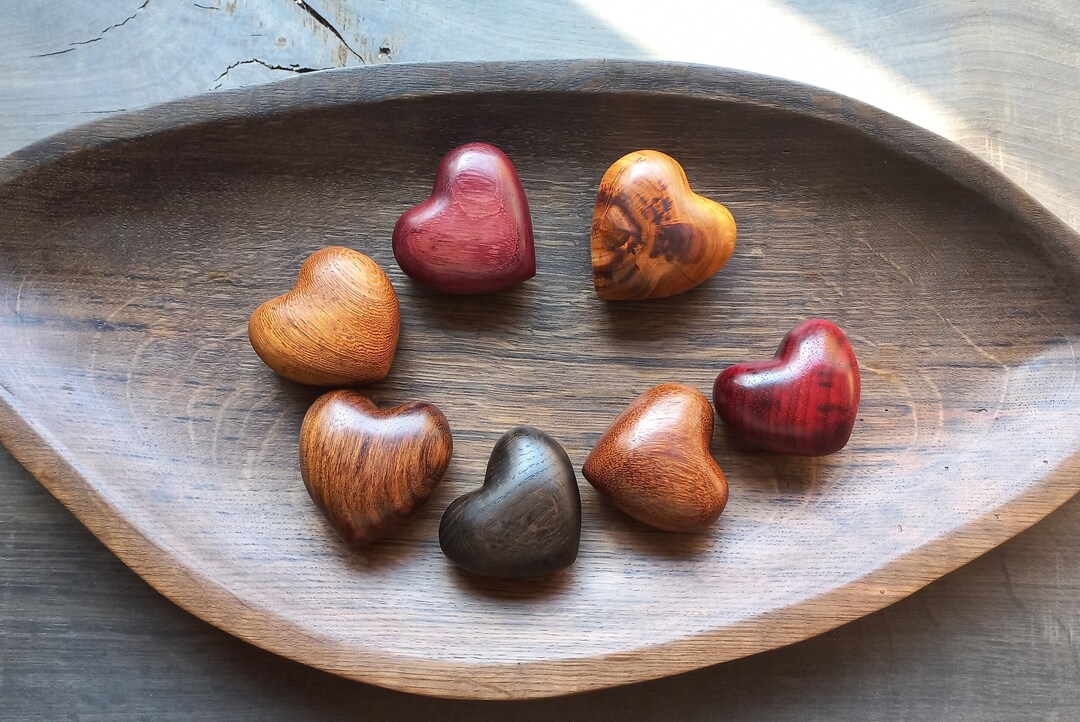 Hand Carved Wood Heart Worry Stone: Meditation Palm Stone - Etsy