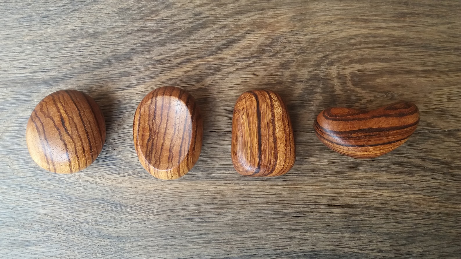 Hand Massager Hand Carved Wood Worry Stones Zebrano Wooden - Etsy