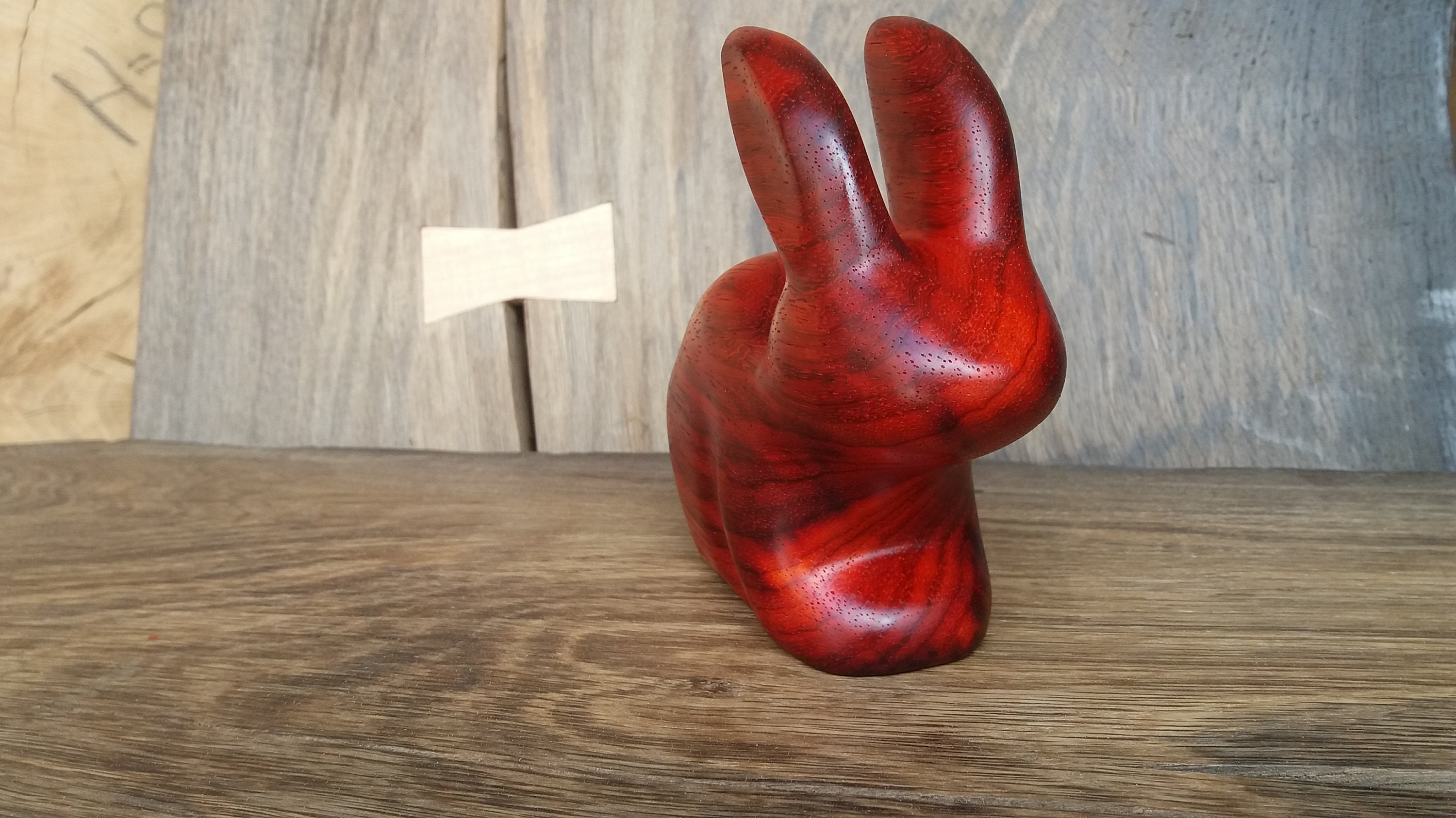 Hand Carved Figurine The Rabbit Little Wooden | Etsy