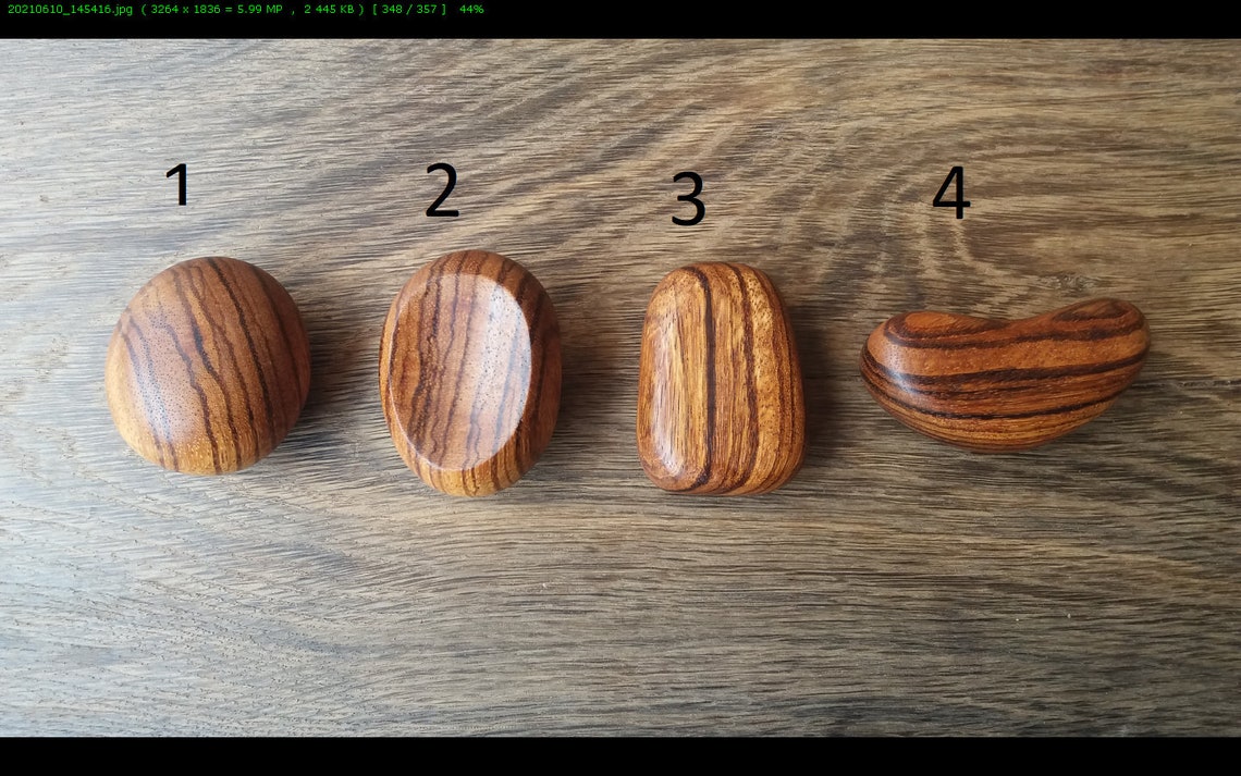 Hand Massager Hand Carved Wood Worry Stones Zebrano Wooden | Etsy