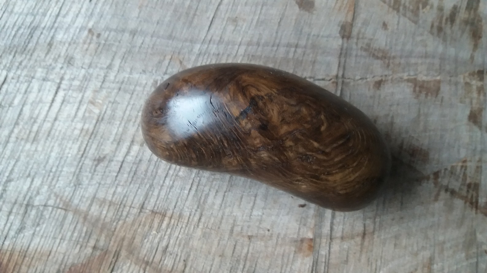 Hand Massager Hand Carved Bog Oak Worry Wood Worry Stone | Etsy