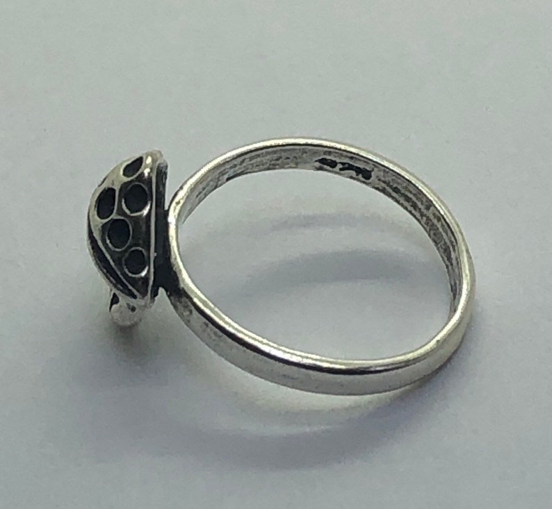 Silver Mushroom Ring Size 2 Cottagecore Ring Size 2 - Etsy