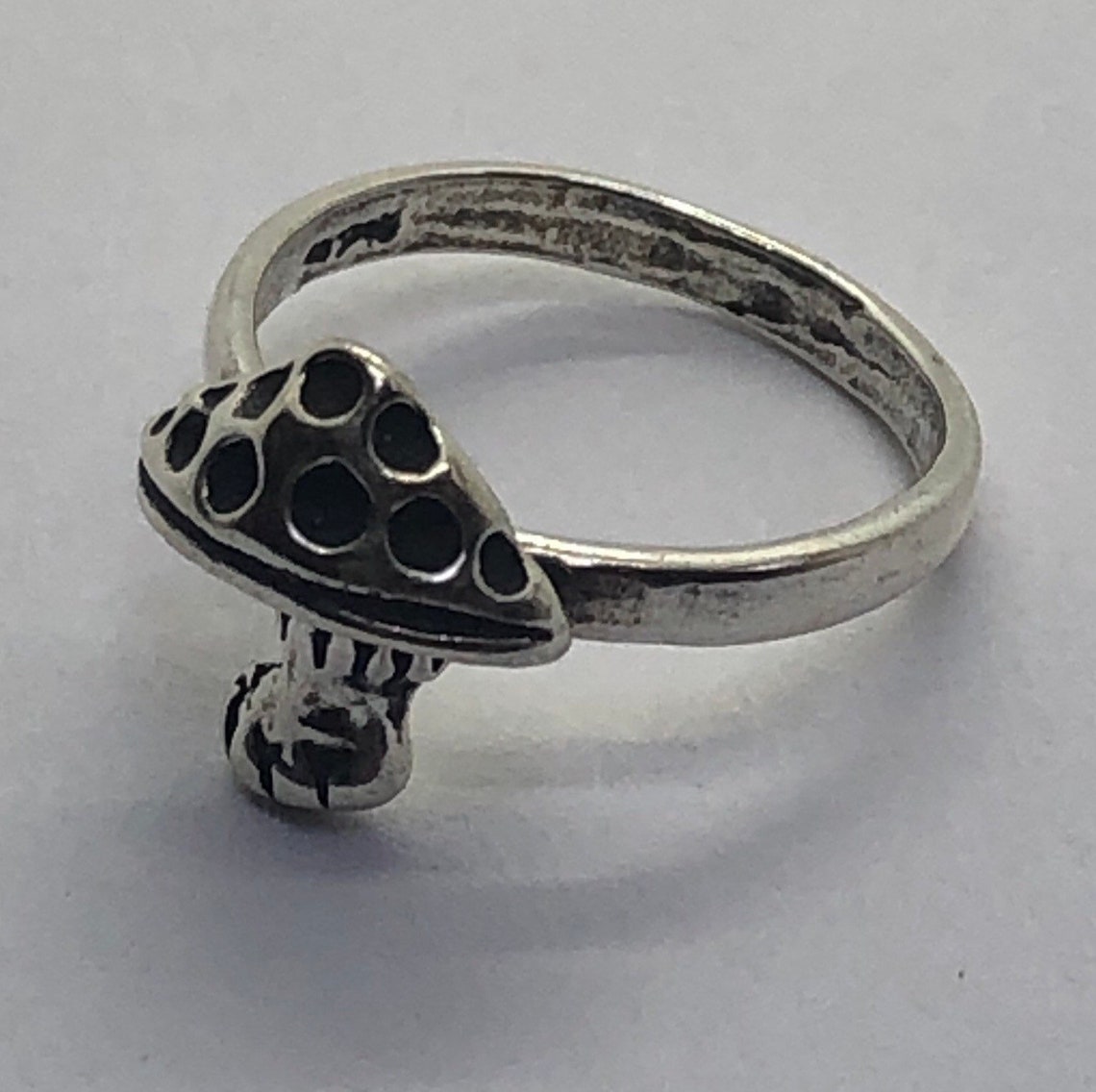 Silver Mushroom Ring Size 2 Cottagecore Ring Size 2 - Etsy