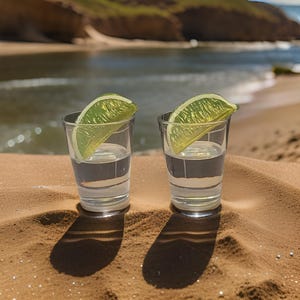 Set of 2 Fake Tequila Shots With Lime, Fake Drinks, Resin Art, Props ...