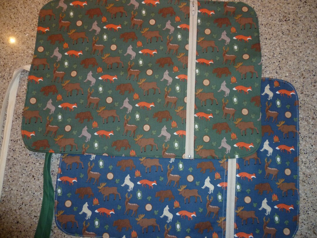 Lunch Placemat - Forest Animal Theme - Rollable for Lunchbox - Work or ...