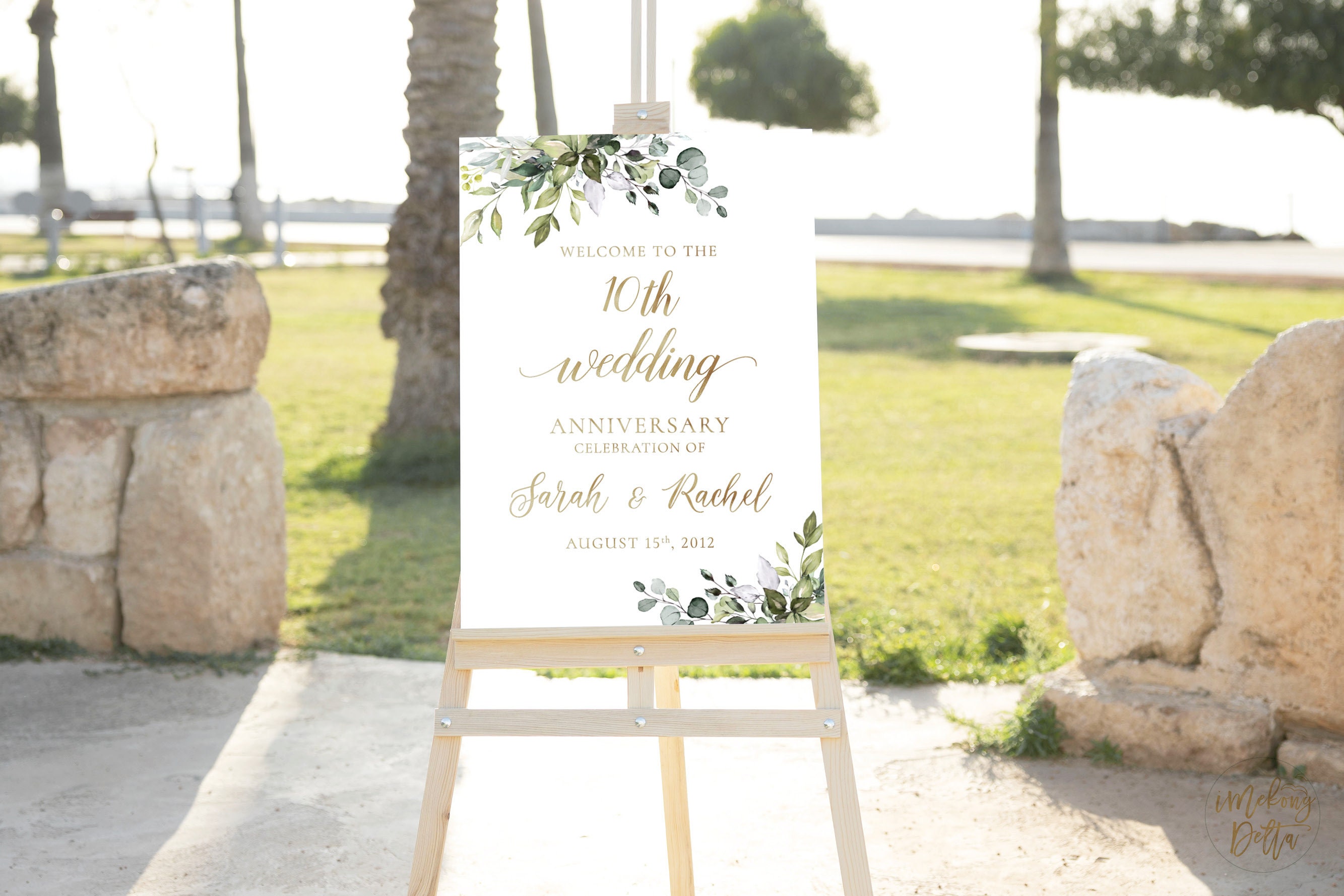 Custom Design, Minimalist 10th Anniversary Sign, 10th Anniversary Sign ...