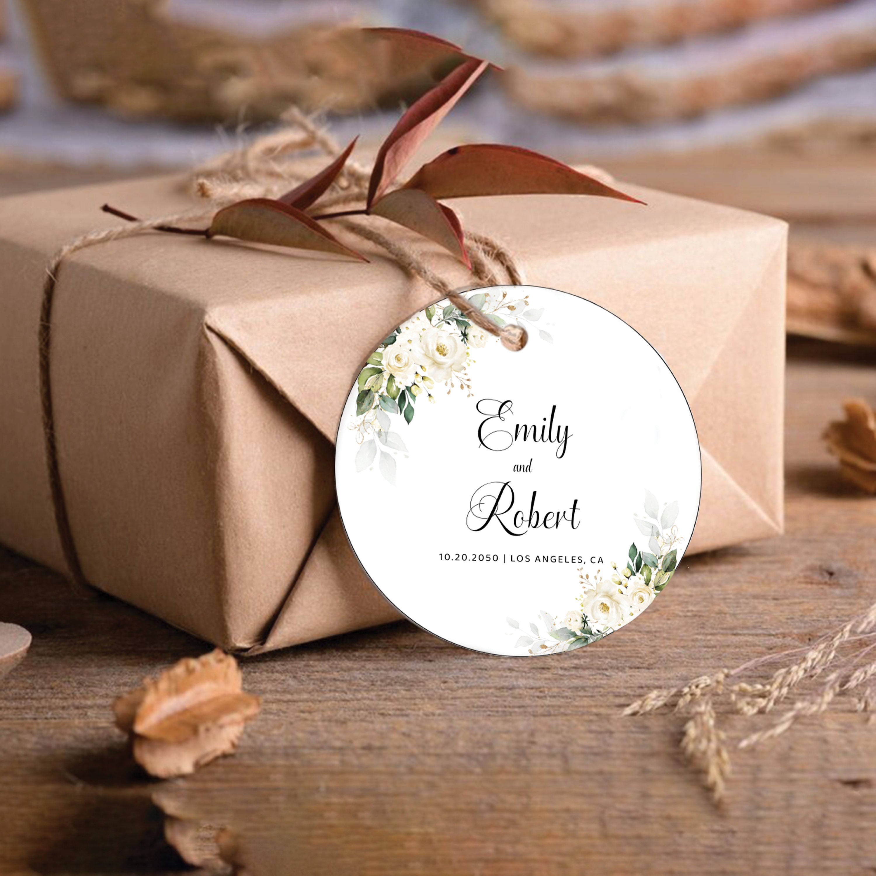 White Roses Wedding Tag Template, Wedding Tag, White Roses Tag, White ...