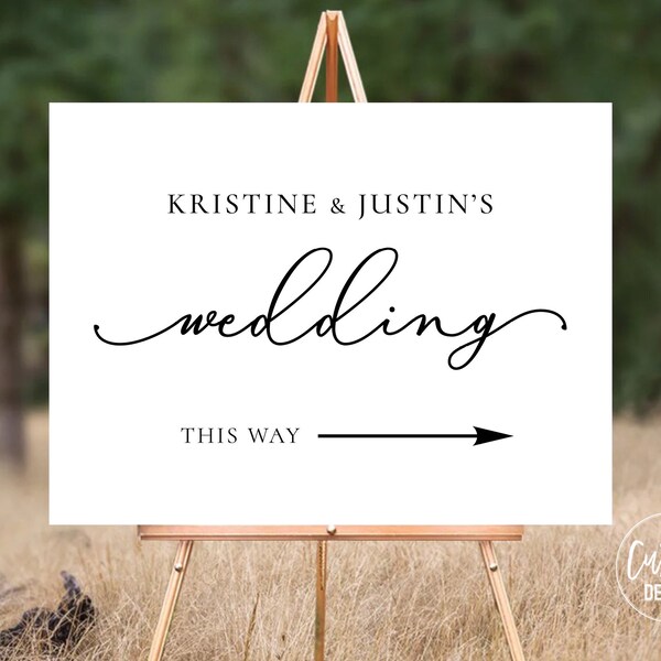 Arrow Wedding Signs - Etsy