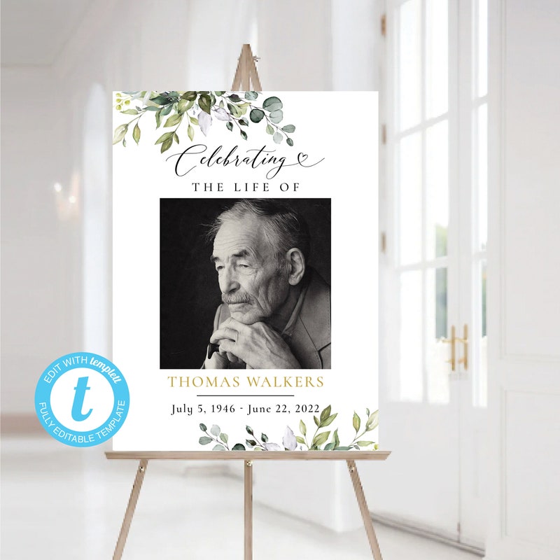 Funeral Memorial Posters - Etsy