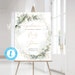 Eucalyptus Wedding Welcome Sign Template, Wedding Welcome Sign, 100% ...