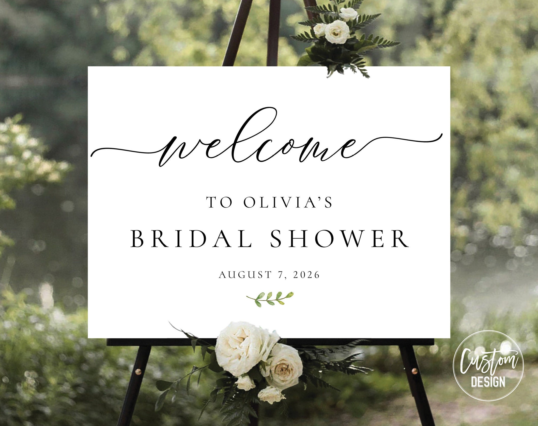 Custom Design Modern Bridal Shower Welcome Sign Minimalist - Etsy