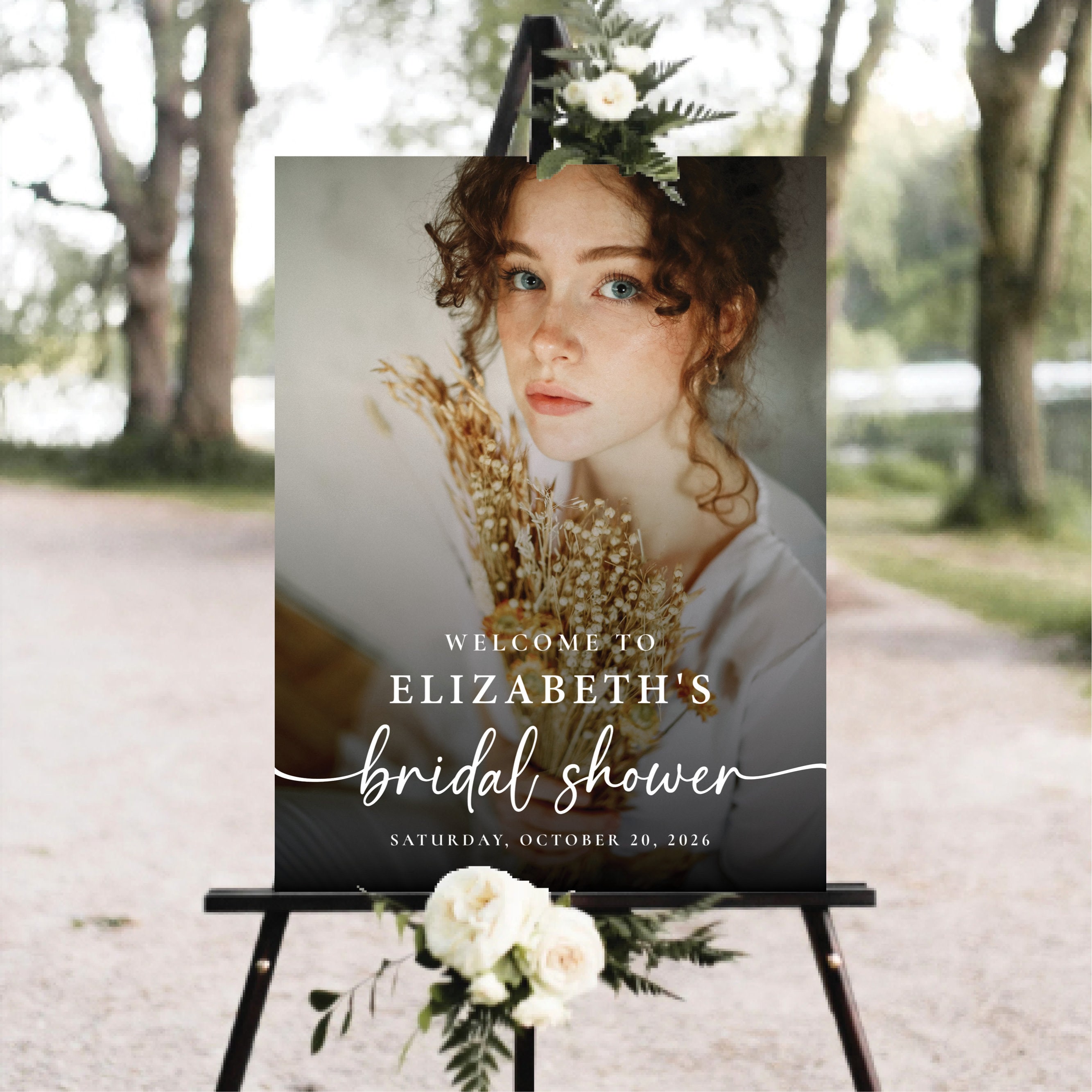 Custom Design, Bridal Shower With Photo Welcome Sign, Wedding Shower ...