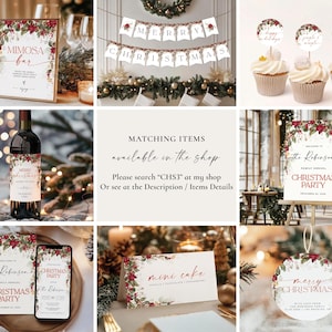 Christmas Drinks Sign Template for Wedding, Event, Cocktail, Alcohol ...