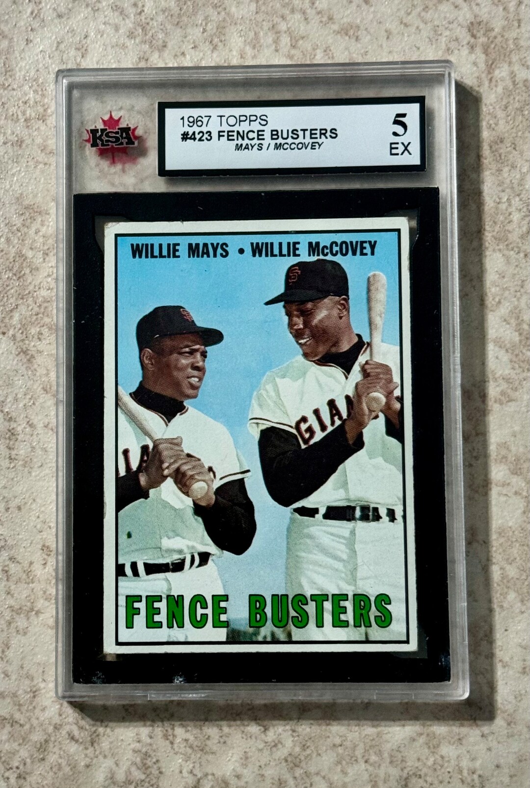 1967 Topps #423 Fence Busters W/ Willie Mays Willie Mccovey HOF KSA 5 ...
