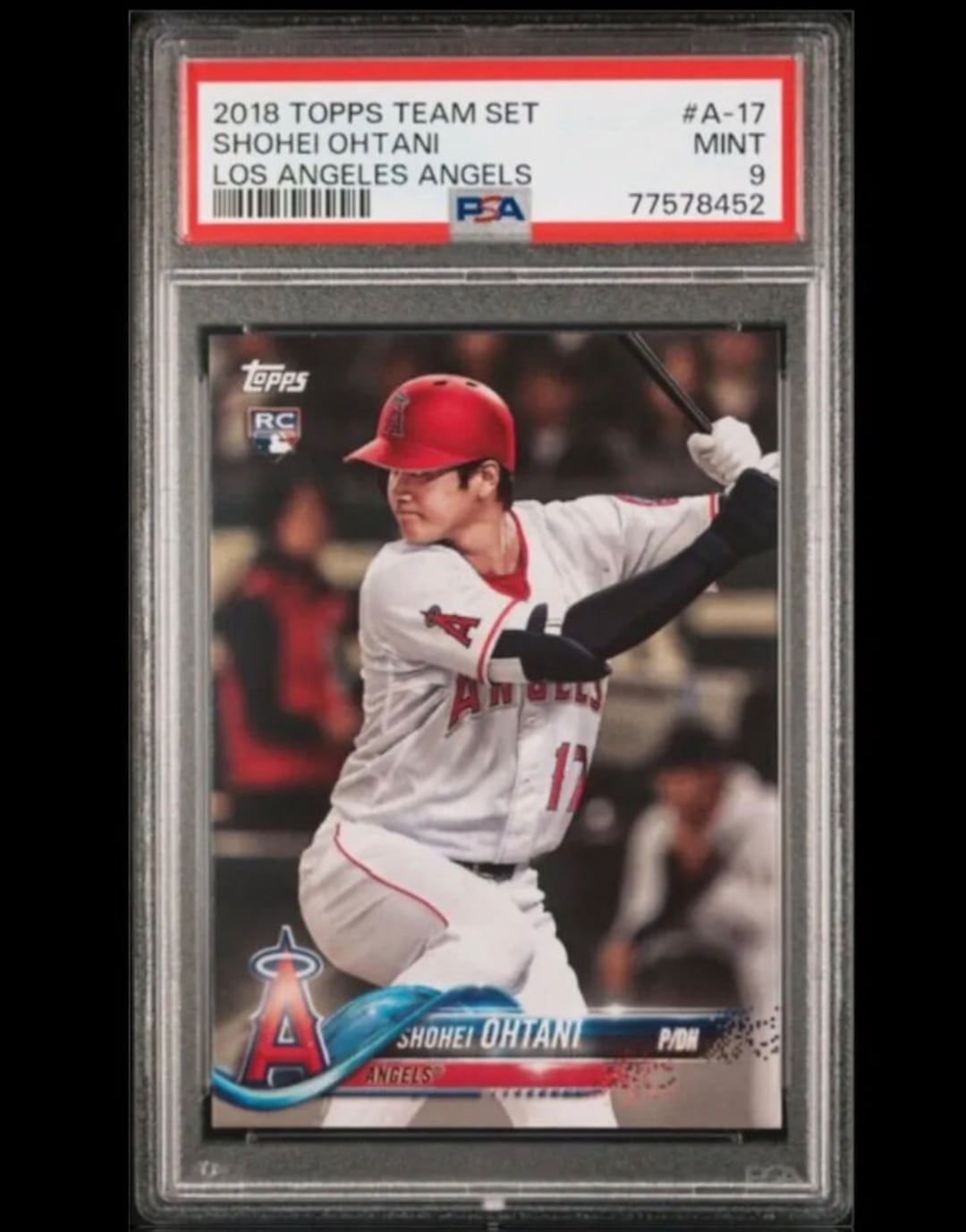 2018 Topps #A17 Shohei Ohtani Rc; Team Set SP Batting Variation PSA 9 ...