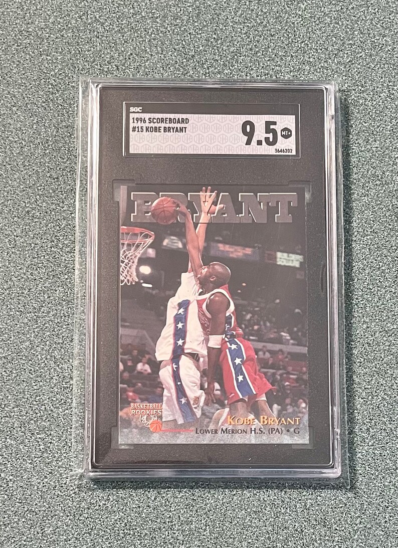 1996 Scoreboard 15 Kobe Bryant Rookie Card SGC 9.5 Mint Los Angeles ...