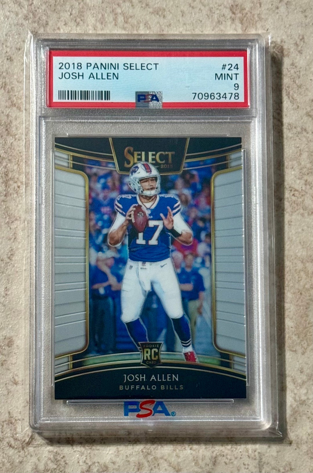 Josh Allen RC Concourse Level 2018 Panini Select #24 Rookie Card PSA 9 ...