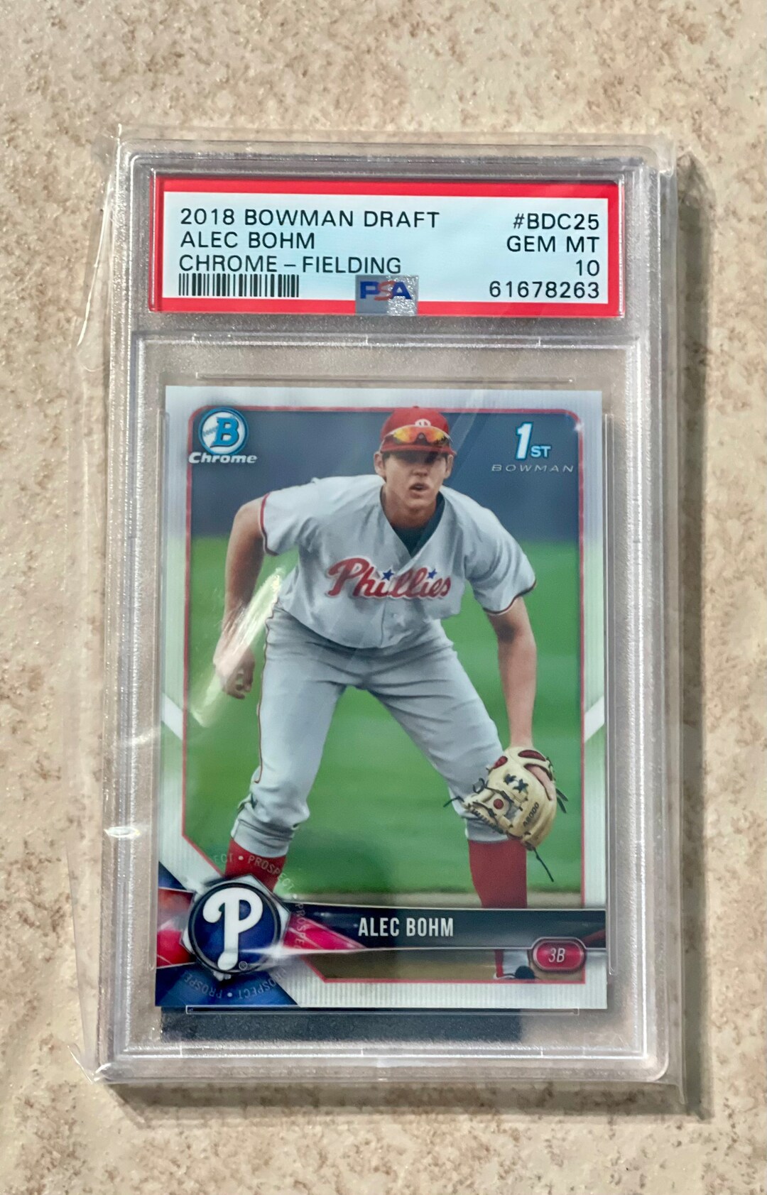 2018 Bowman Draft Chrome BDC25 Alex Bohm PSA 10 Gem Mint Philadelphia ...