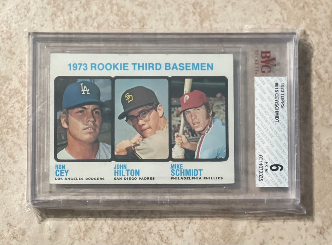 1973 Topps Rookie Third Basemen Ron Cey Mike Schmidt John Hilton BVG 6 ...