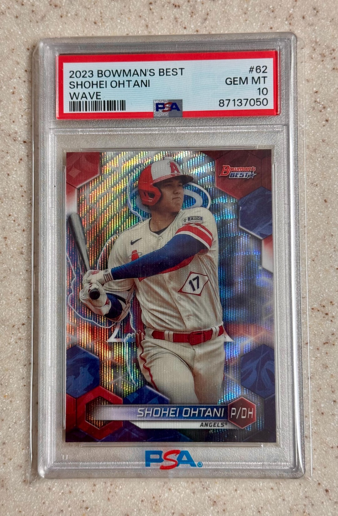 2023 Bowman's Best #62 Shohei Ohtani Wave Refractor PSA 10 Gem Mint Los ...