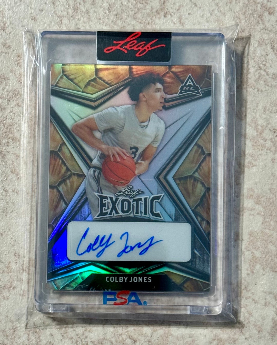 2022 Leaf Exotic Colby Jones Autograph Auto #d/5 Sacramento Kings ...