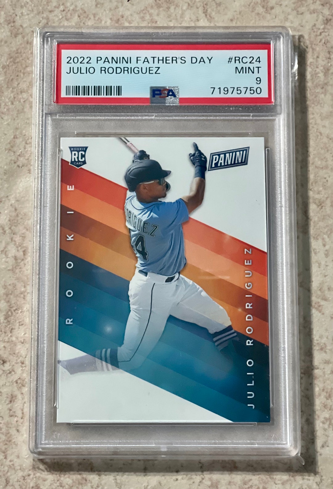 2021 Panini Fathers Day Julio Rodriguez Rookie RC # RC24 PSA 9 Mint ...