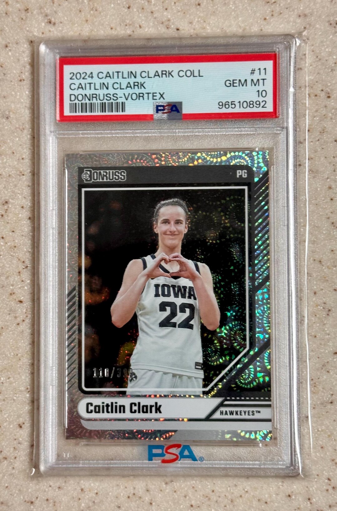 2024 Panini Caitlin Clark Collection Donruss Vortex PSA 10 Gem Mint #d ...