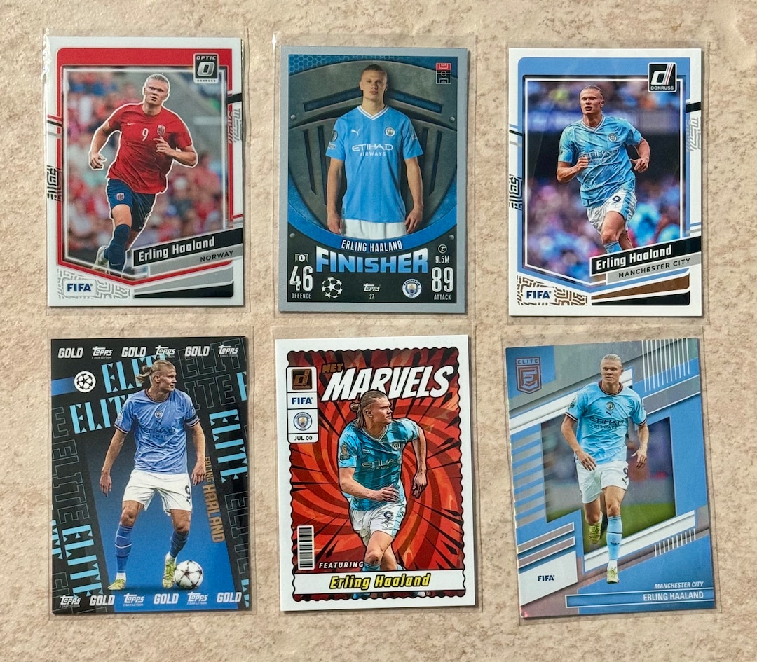 Erling Haaland - Scoring Phenom - Card Lot of 6 (pick One Lot) - Etsy