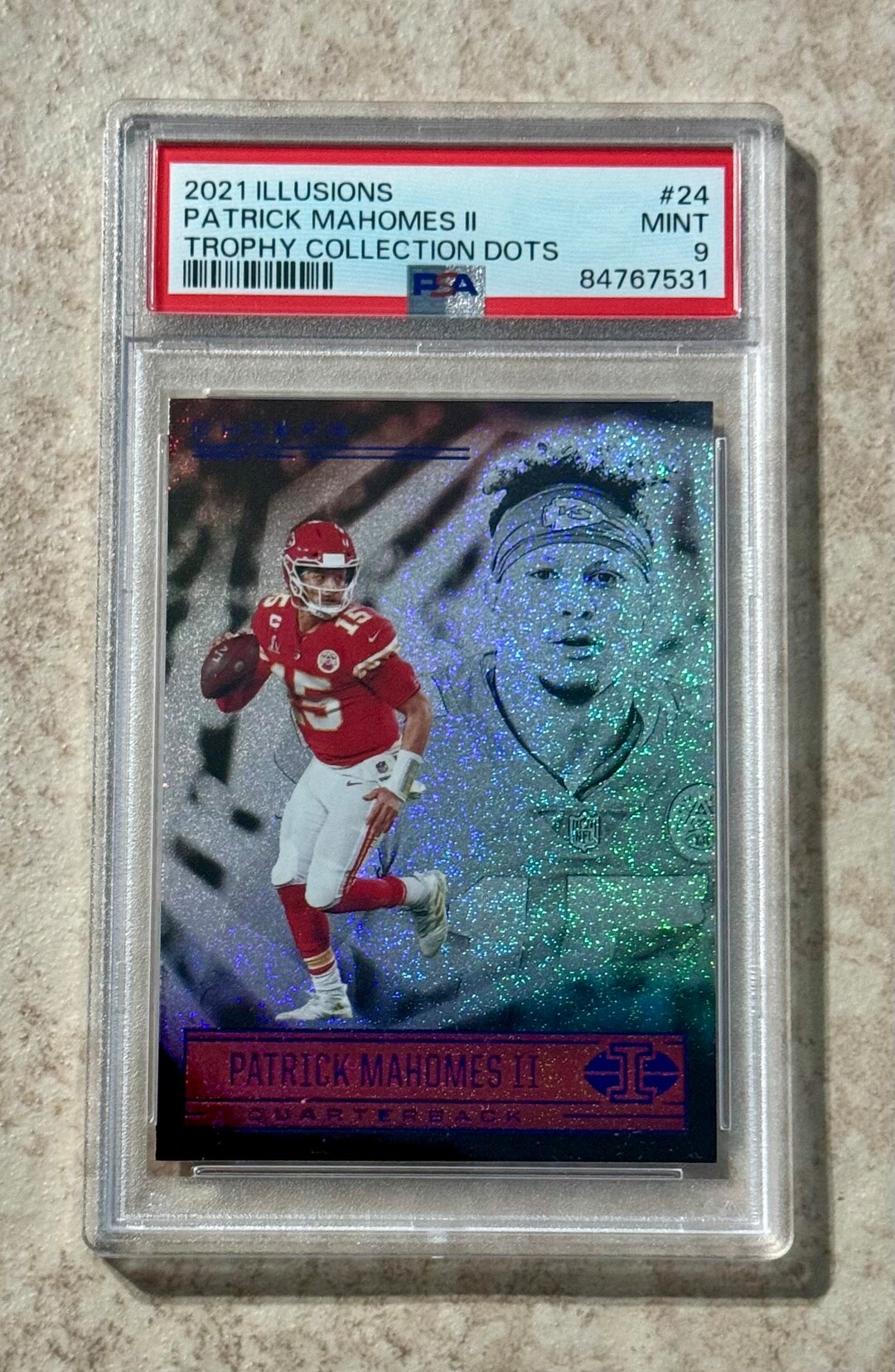 2021 Illusions Trophy Collection Dot #24 Patrick Mahomes PSA 9 Mint - Etsy