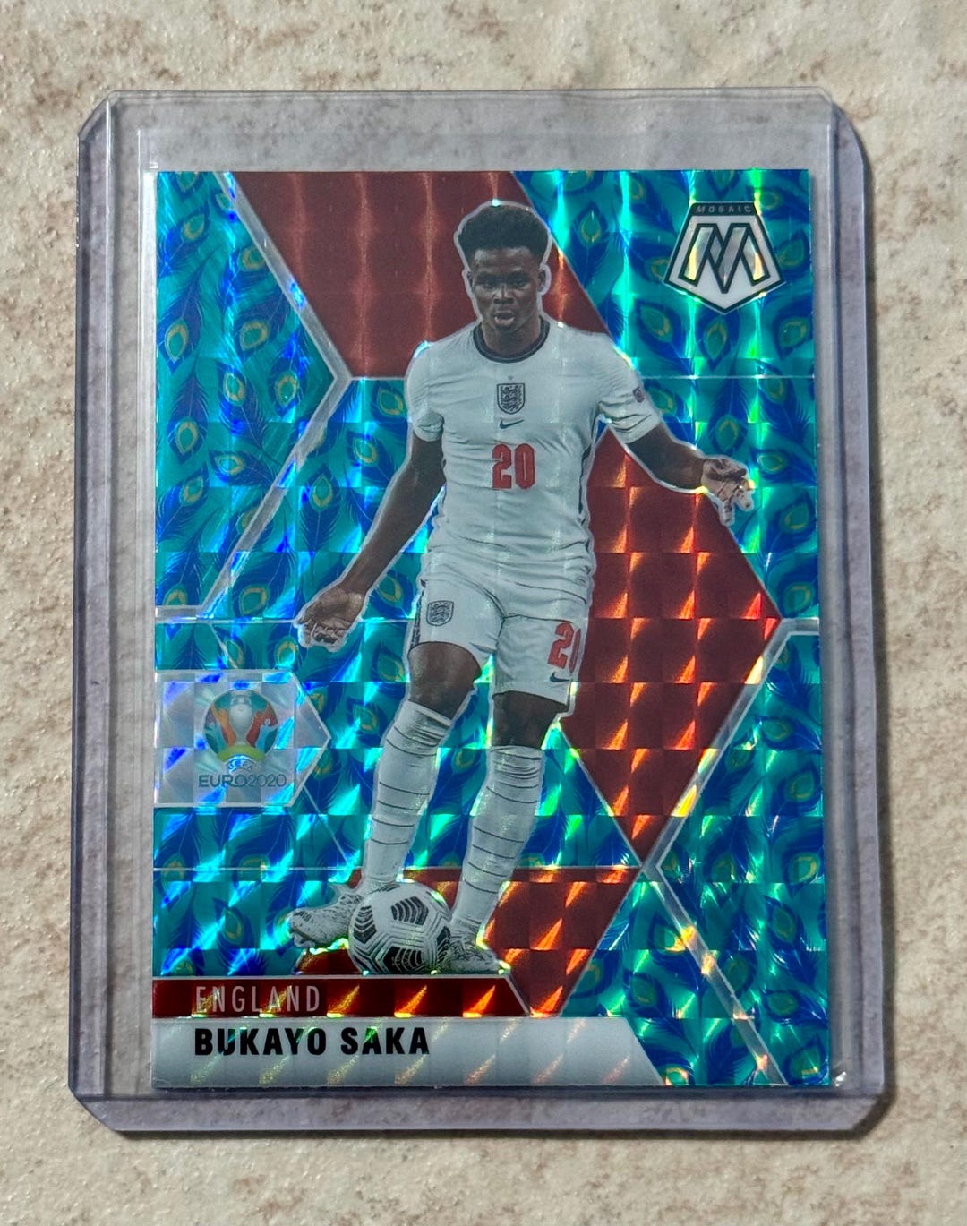 2021 Panini Mosaic UEFA EURO Bukayo Saka #106 England Peacock SSP - Rare Hit - Etsy