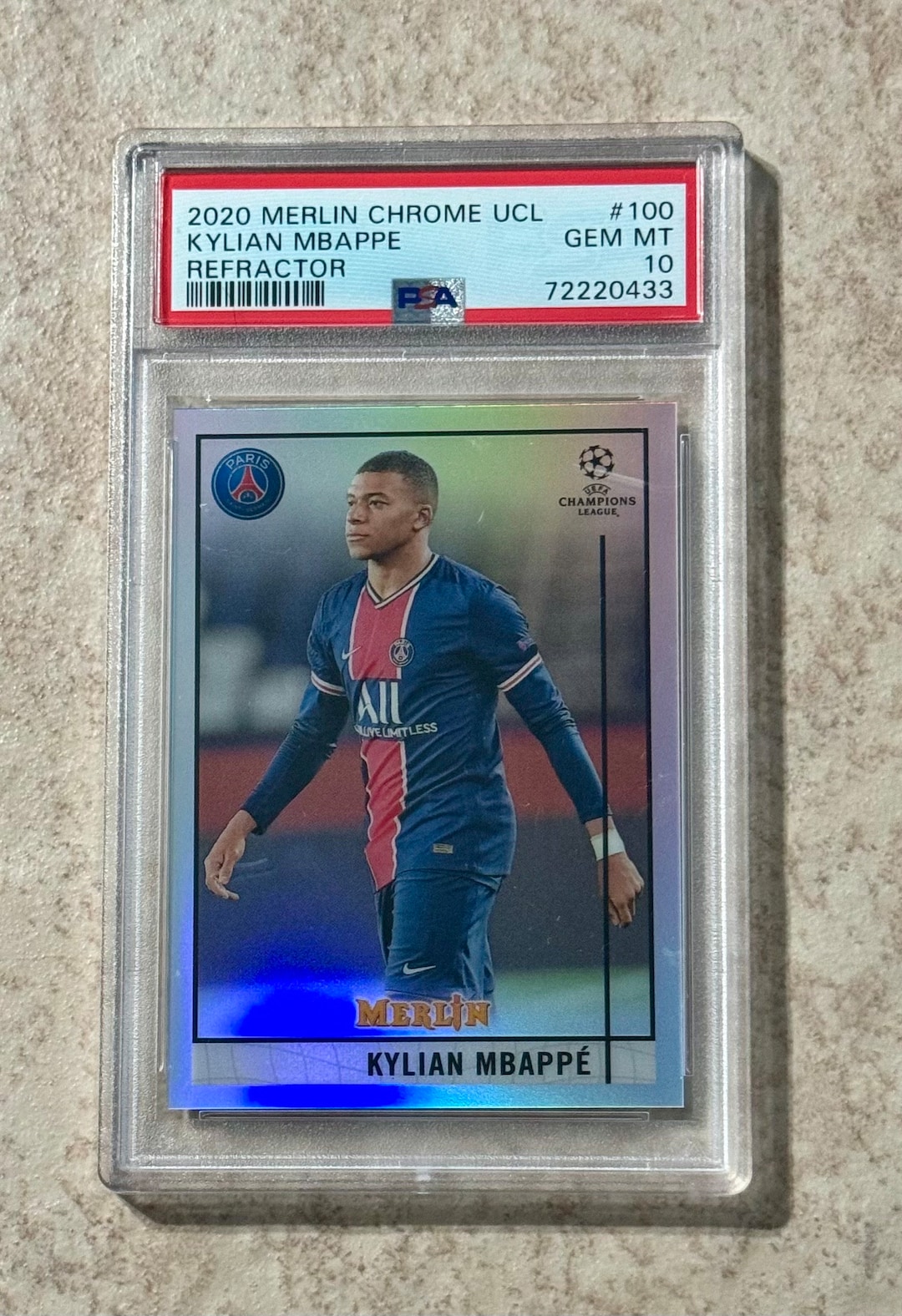 2020 Merlin Chrome UCL Kylian Mbappe Refraktor PSA 10 Gem Mint - Etsy.de