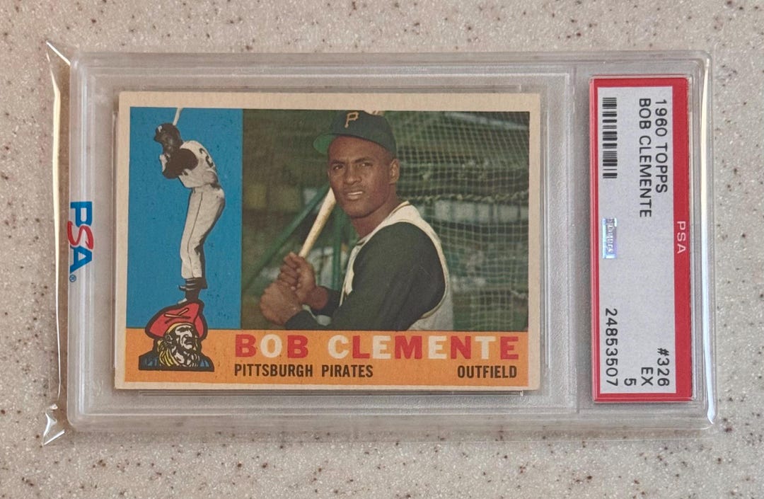 1960 Topps Baseball #326 Bob Clemente Pittsburgh Pirates - PSA 5 - Etsy