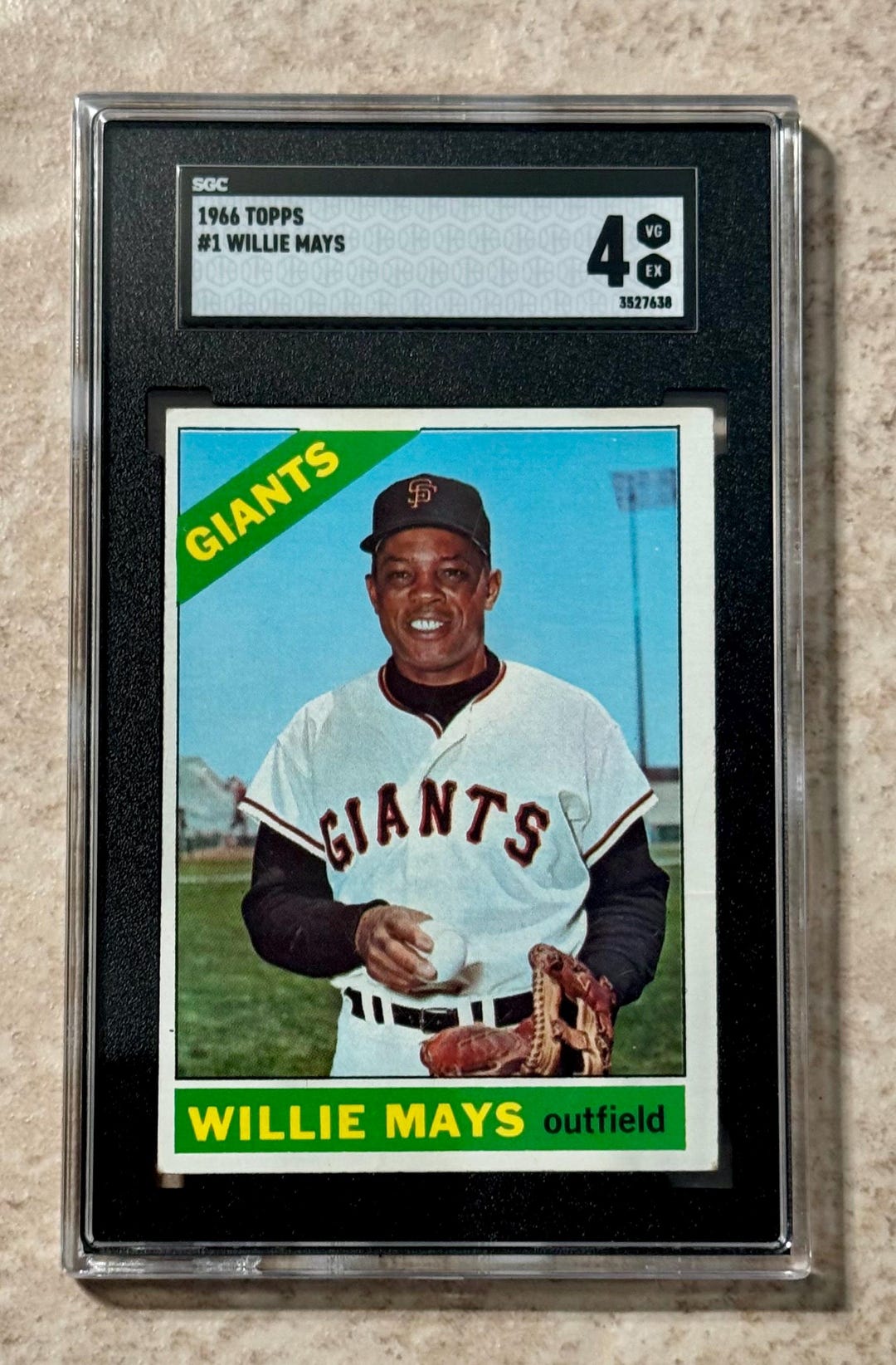 1966 TOPPS Willie Mays Baseball Card 1 SGC-4 San Francisco Giants - Etsy